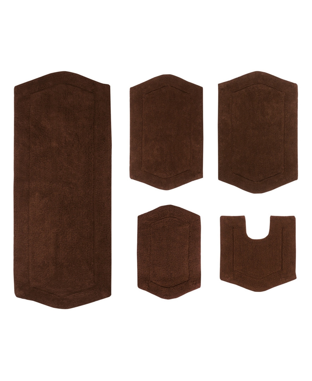 Click here for Home Weavers Waterford 5-Pc. Bath Rug Set - Chocol... prices