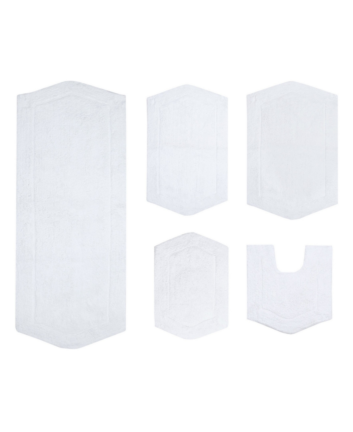 Click here for Home Weavers Waterford 5-Pc. Bath Rug Set - White prices