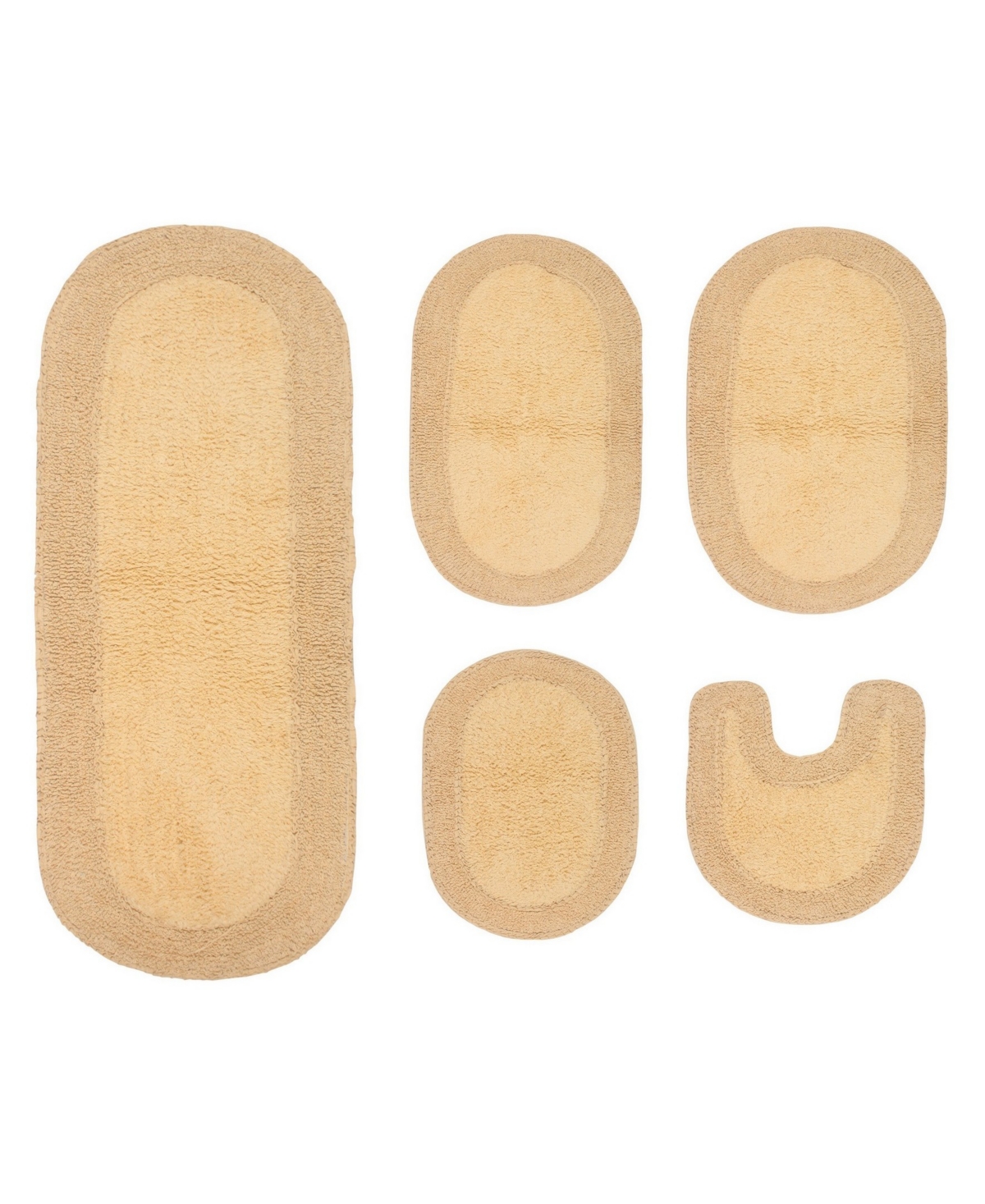 Click here for Home Weavers Double Ruffle 5-Pc. Bath Rug Set - Bu... prices
