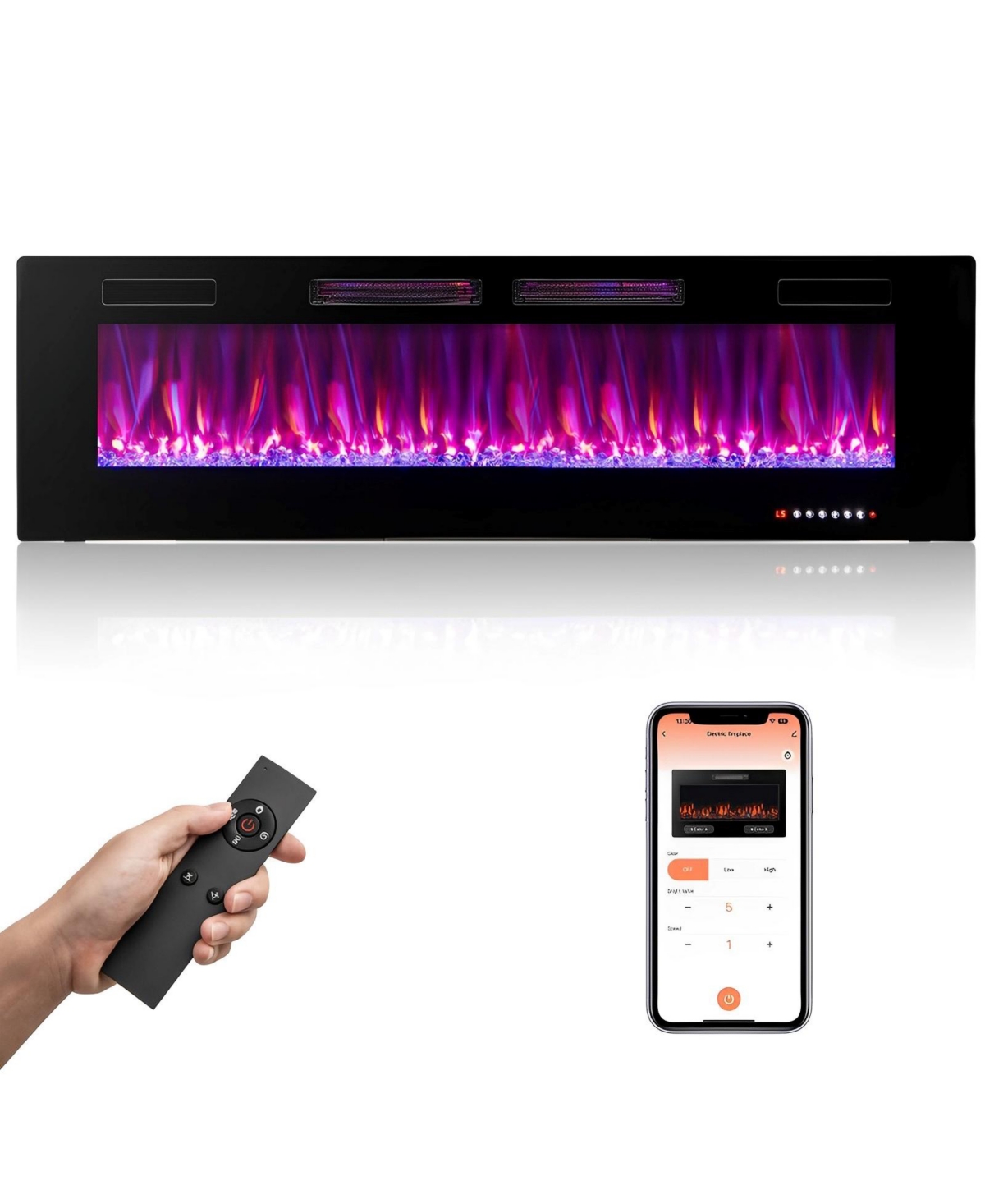 Click here for Sugift 60 Inch Ultra-Thin Electric Fireplace with... prices