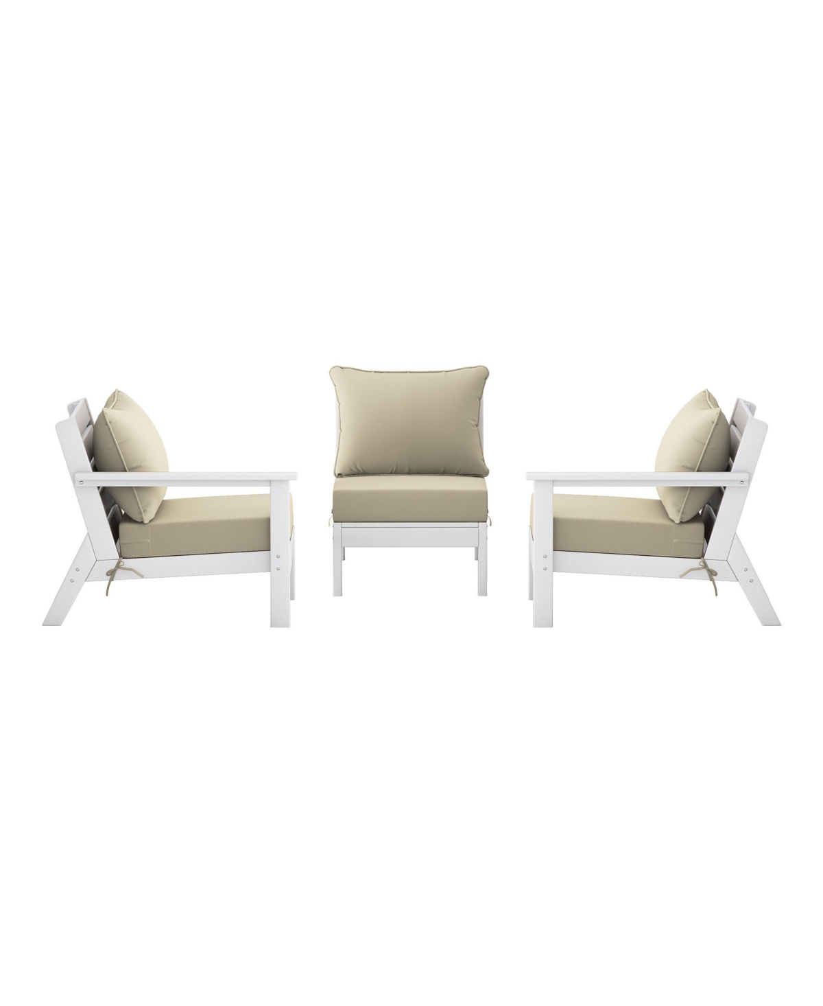 Click here for WestinTrends Outdoor Patio Hdpe White Sectional So... prices