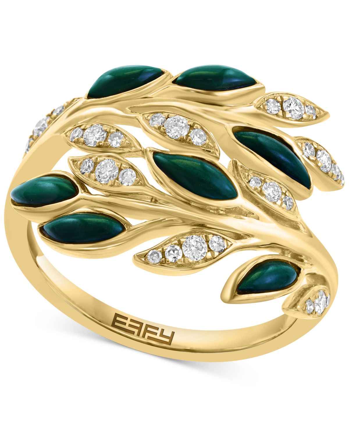 Click here for Effy Malachite & Diamond (1/5 ct. t.w.) Vine Inspi... prices