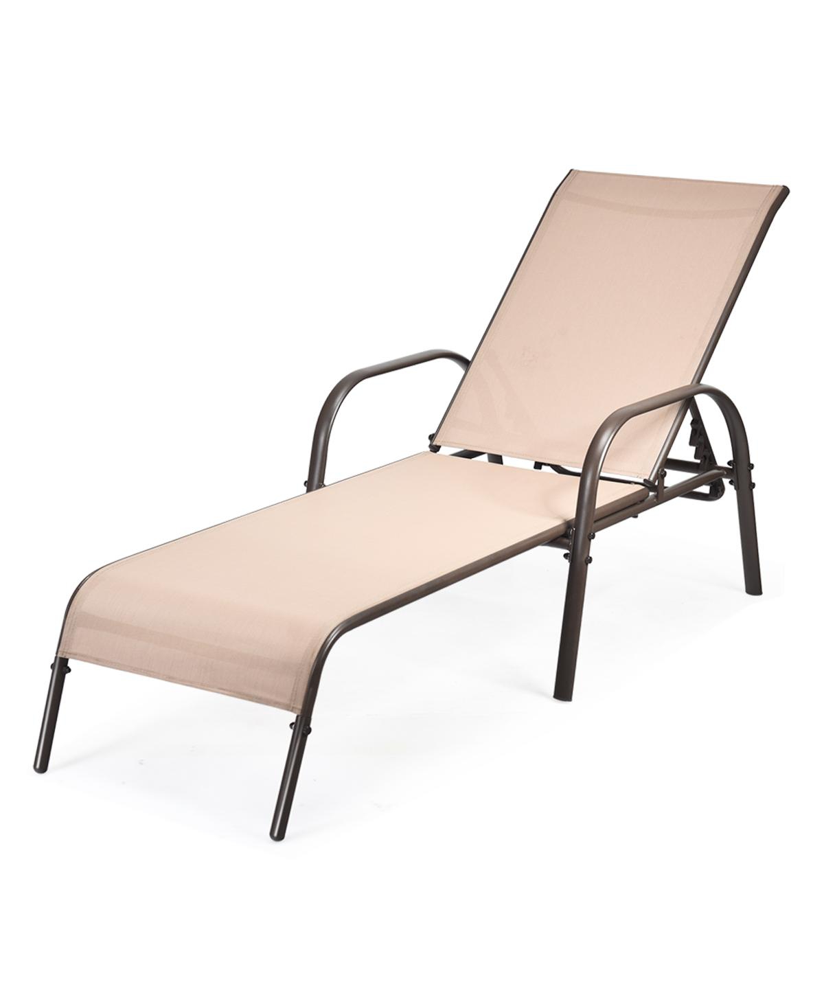Click here for Gouun Adjustable Patio Chaise Folding Lounge Chair... prices