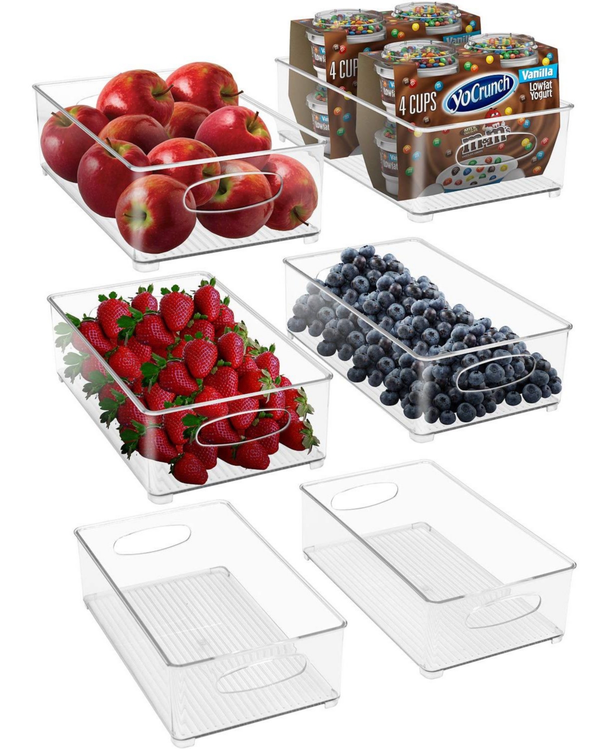 Click here for Sorbus 6 Pack Medium Stackable Clear Storage Bins... prices