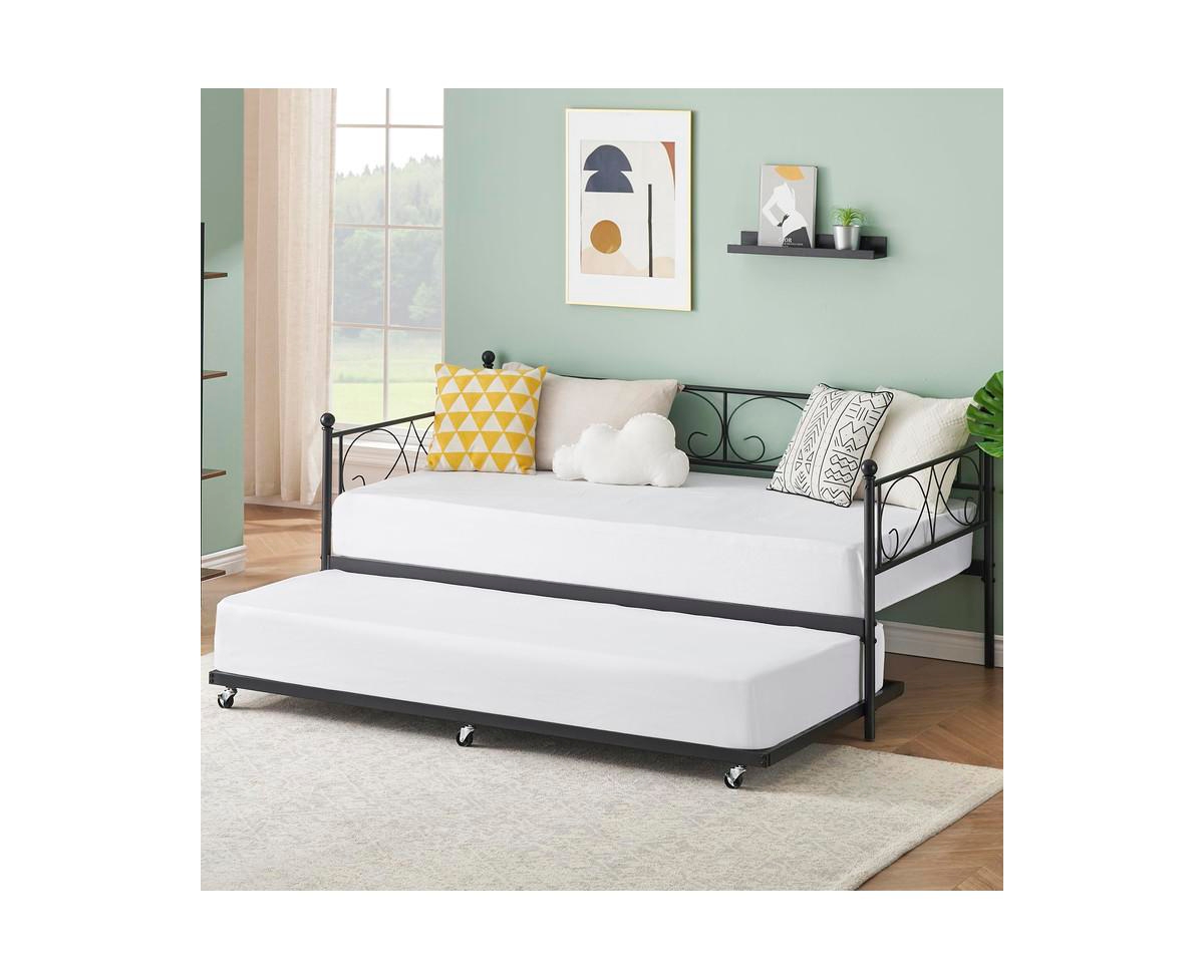 Click here for gaomon Twin Daybed with Trundle  Modern Metal Dayb... prices