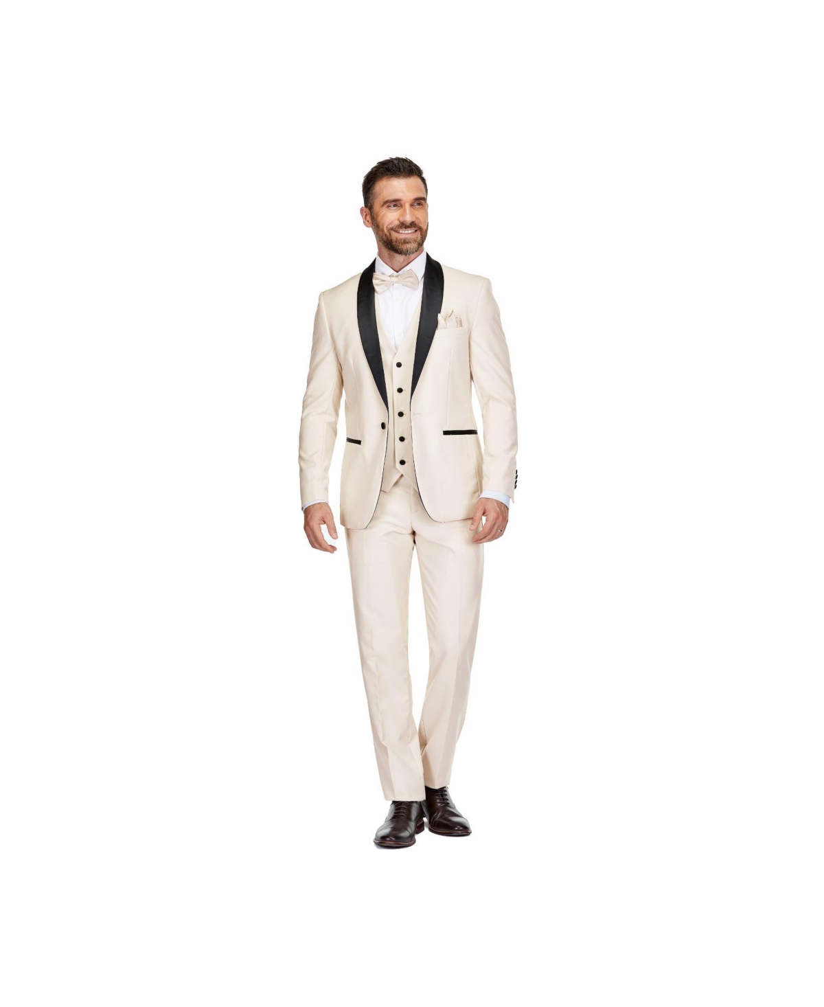 Click here for Gino Vitale Mens 3-Piece Slim Fit Shawl Lapel Tuxe... prices
