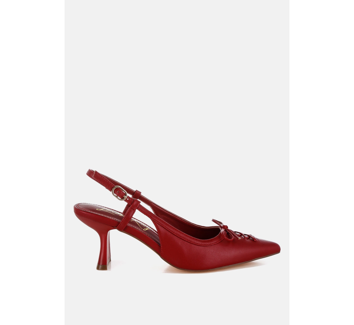 Click here for Danvers Kitten Heel Pointy Slingbacks - Red prices