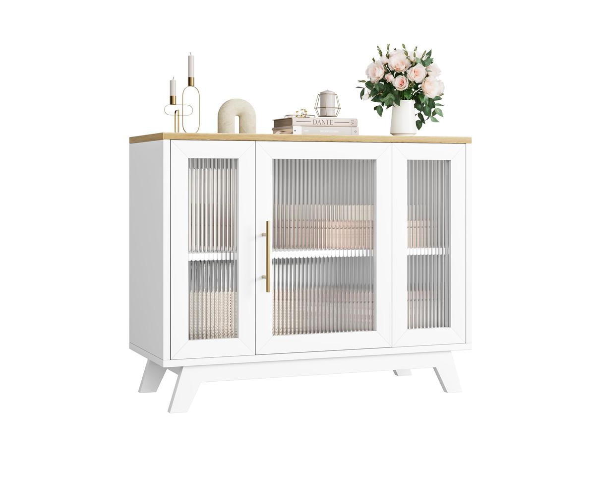 Click here for gaomon Buffet Storage Cabinet with Fluted Glass Do... prices