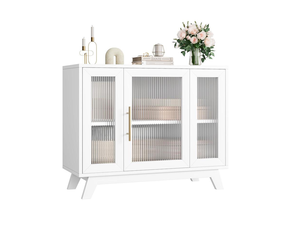 Click here for gaomon Buffet Storage Cabinet with Fluted Glass Do... prices