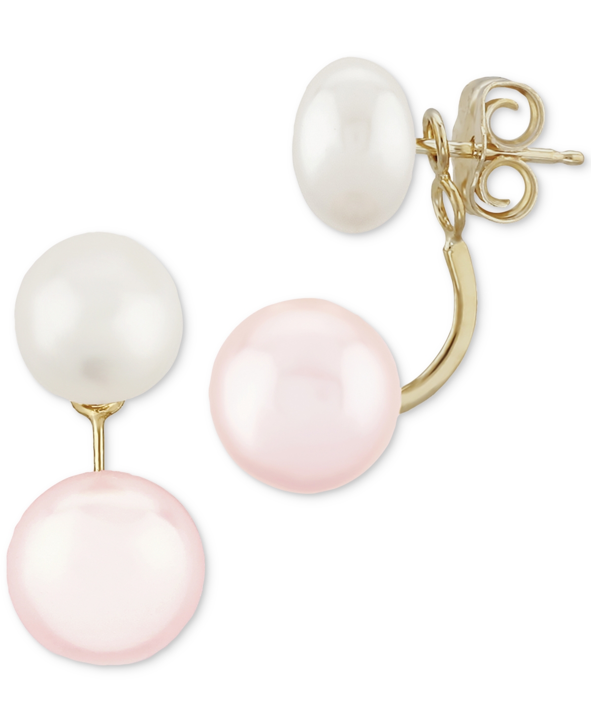 Click here for Macys Two Tone Pearl (8.5mm) Front & Back Earrings... prices