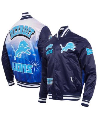 Pro Standard Men's Navy Detroit Lions Sublimated Satin Full-Snap Jacket ...