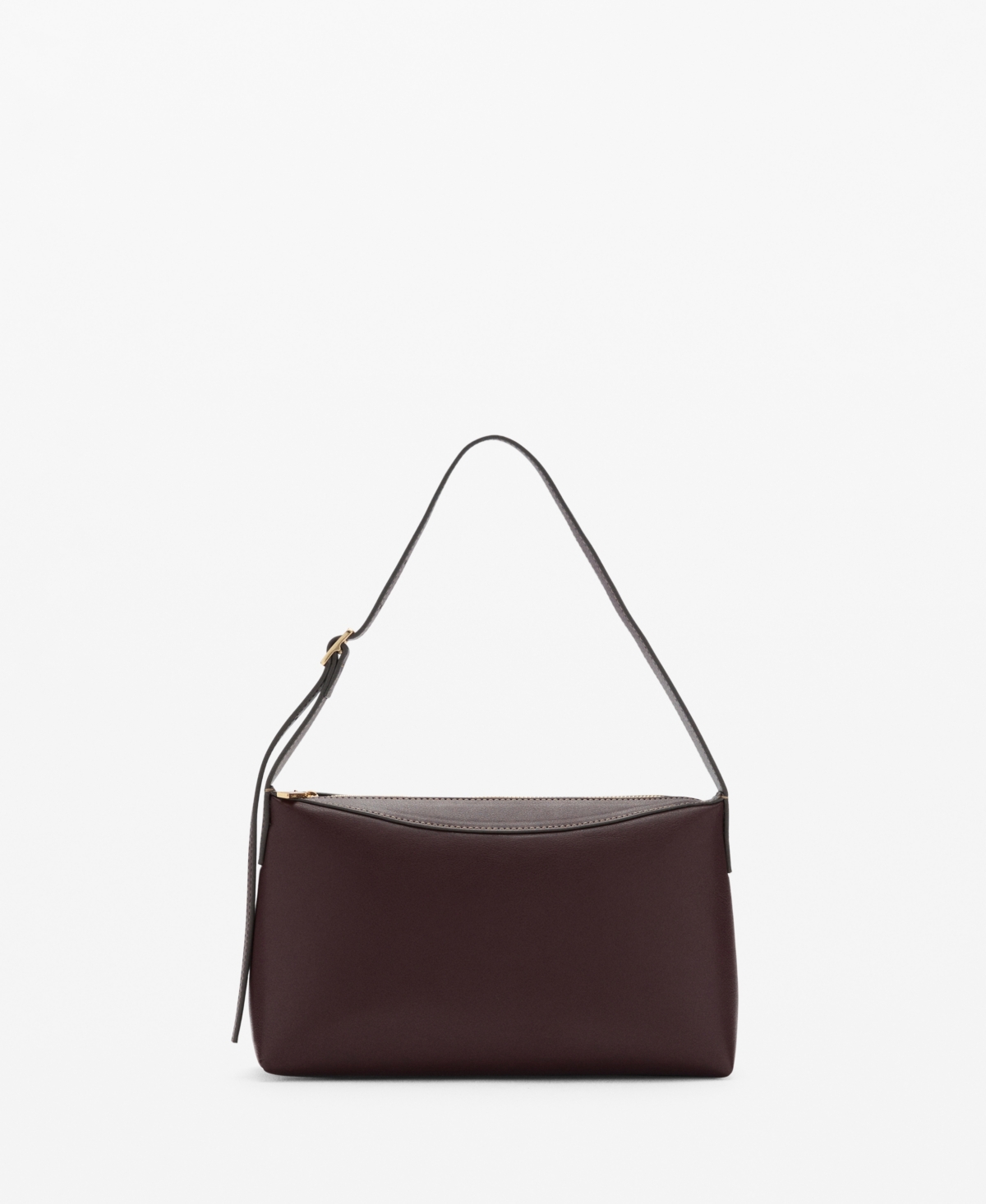Click here for Mango Womens Zip Detail Shoulder Bag - Burgundy prices