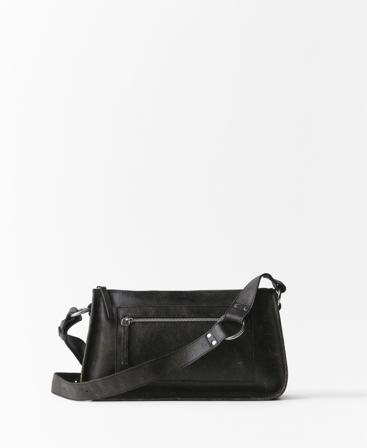 Click here for Mango Womens Metallic Details Leather Bag - Brown prices