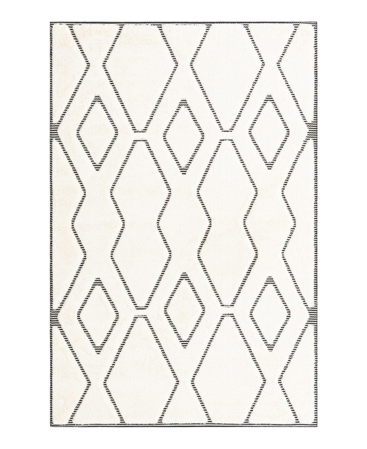 Click here for Bayshore Home Textured Tones Trellis 53x8 Area Rug... prices