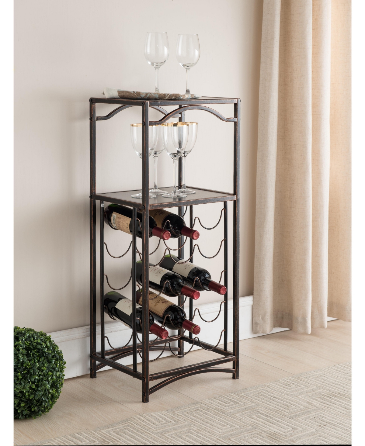 Click here for Kings Brand Furniture Metal 15 Bottle Wine Rack St... prices