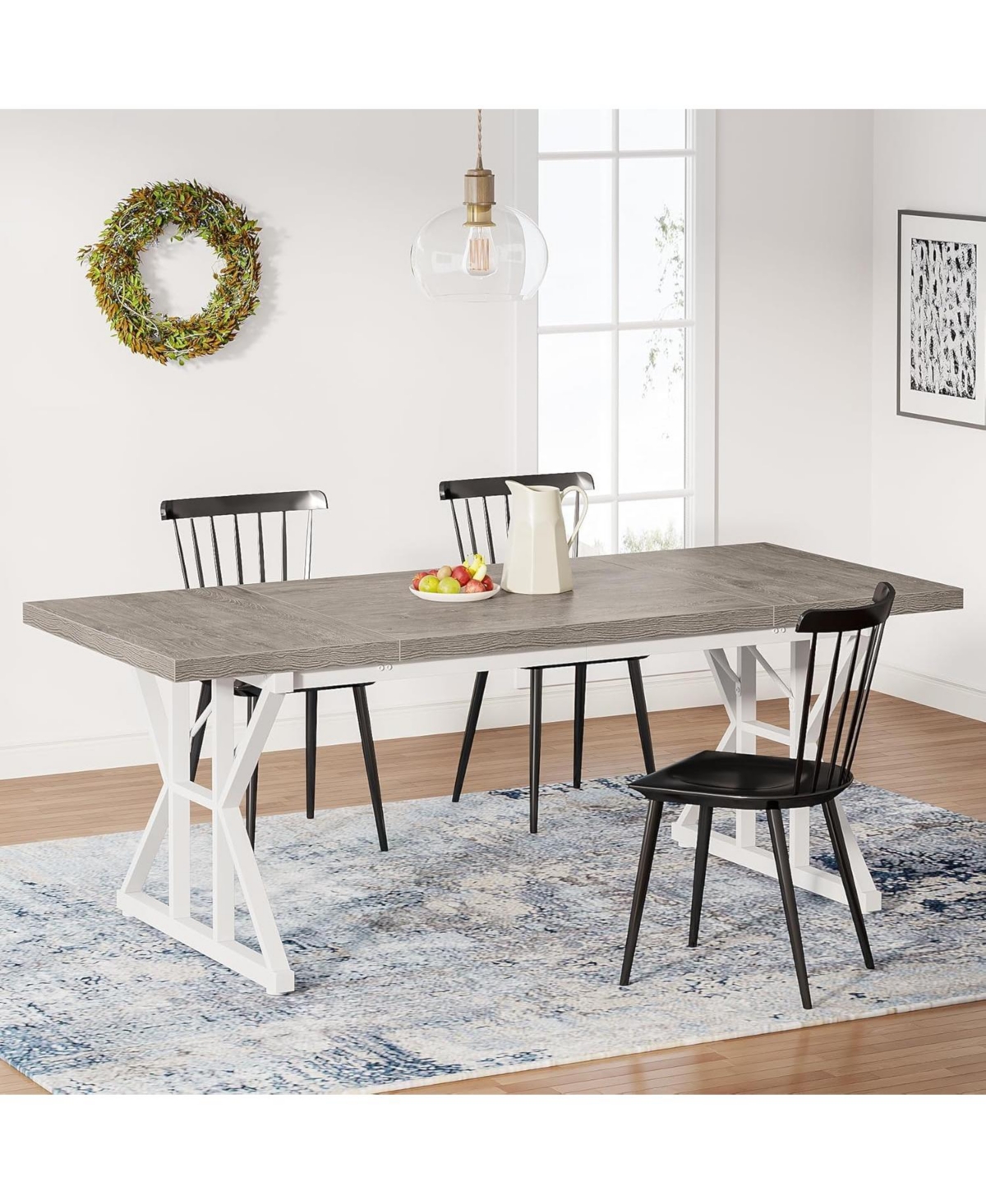 Click here for Tribesigns Farmhouse Dining Table for 6  70.8 Rect... prices