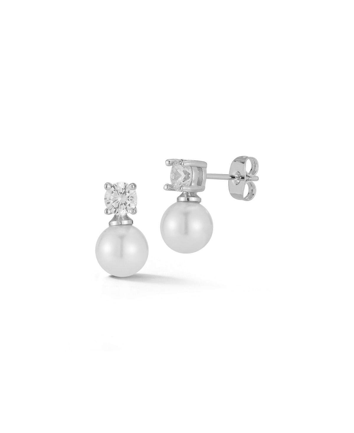 Click here for Rachel Zoe Gold Plated Pearl Stud Earrings - Silve... prices