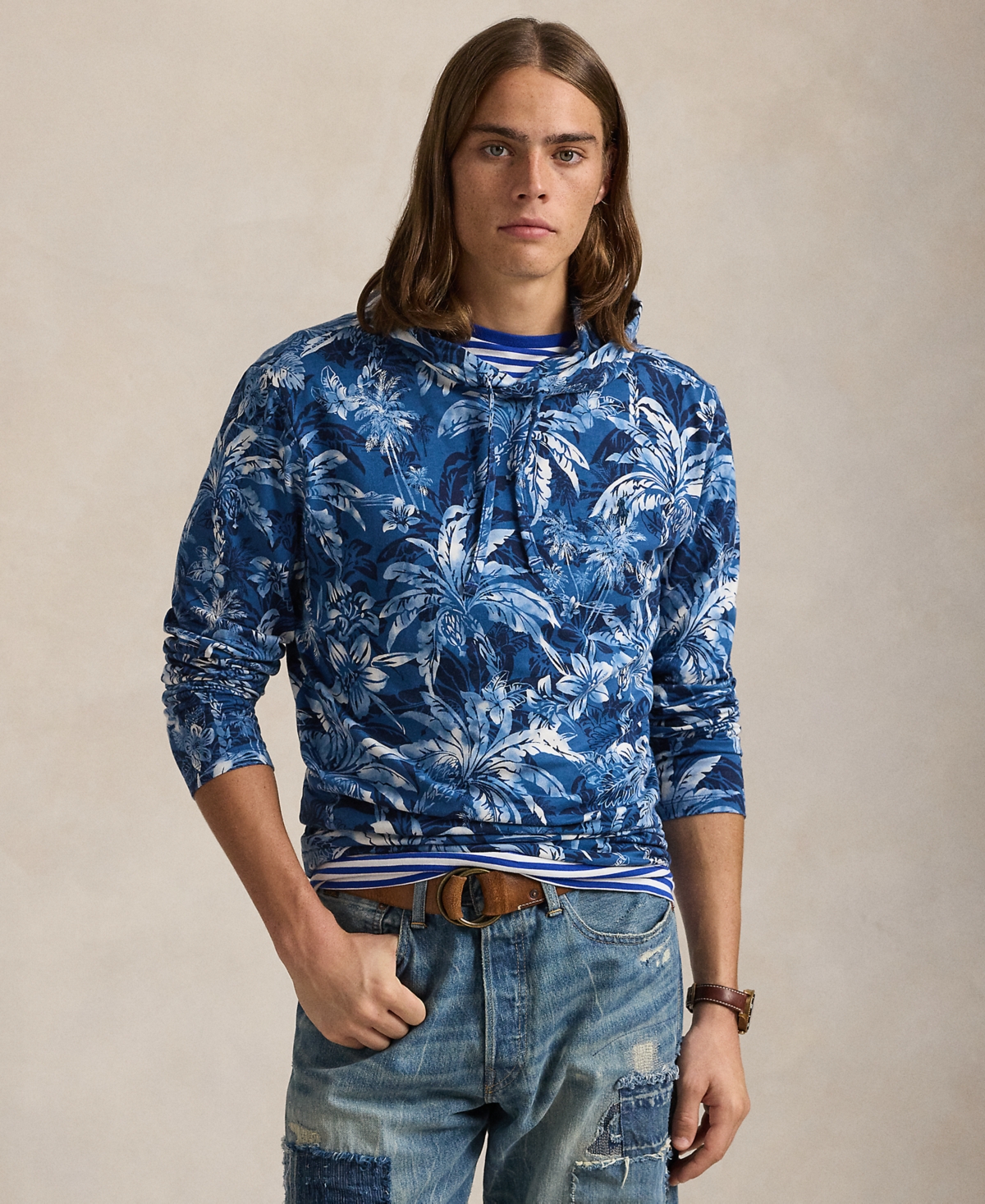 Click here for Polo Ralph Lauren Mens Tropical-Print Jersey Hoode... prices