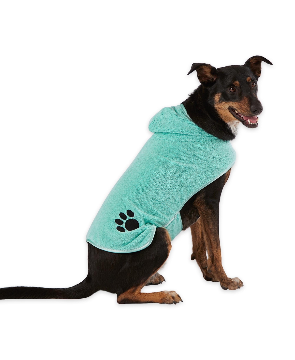 Click here for Bone Dry Terry Microfiber Pet Robe Embroidered Paw... prices