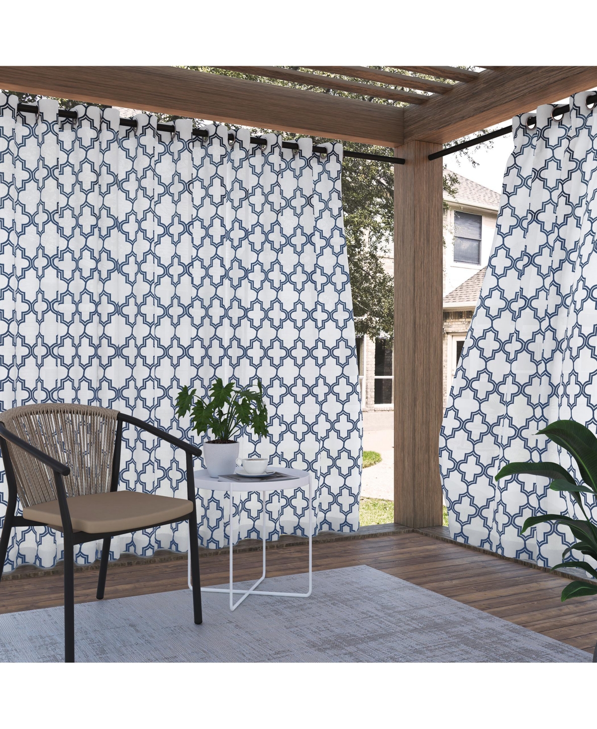 Click here for Ria Trellis Print Indoor/Outdoor Uv Protectant Roo... prices