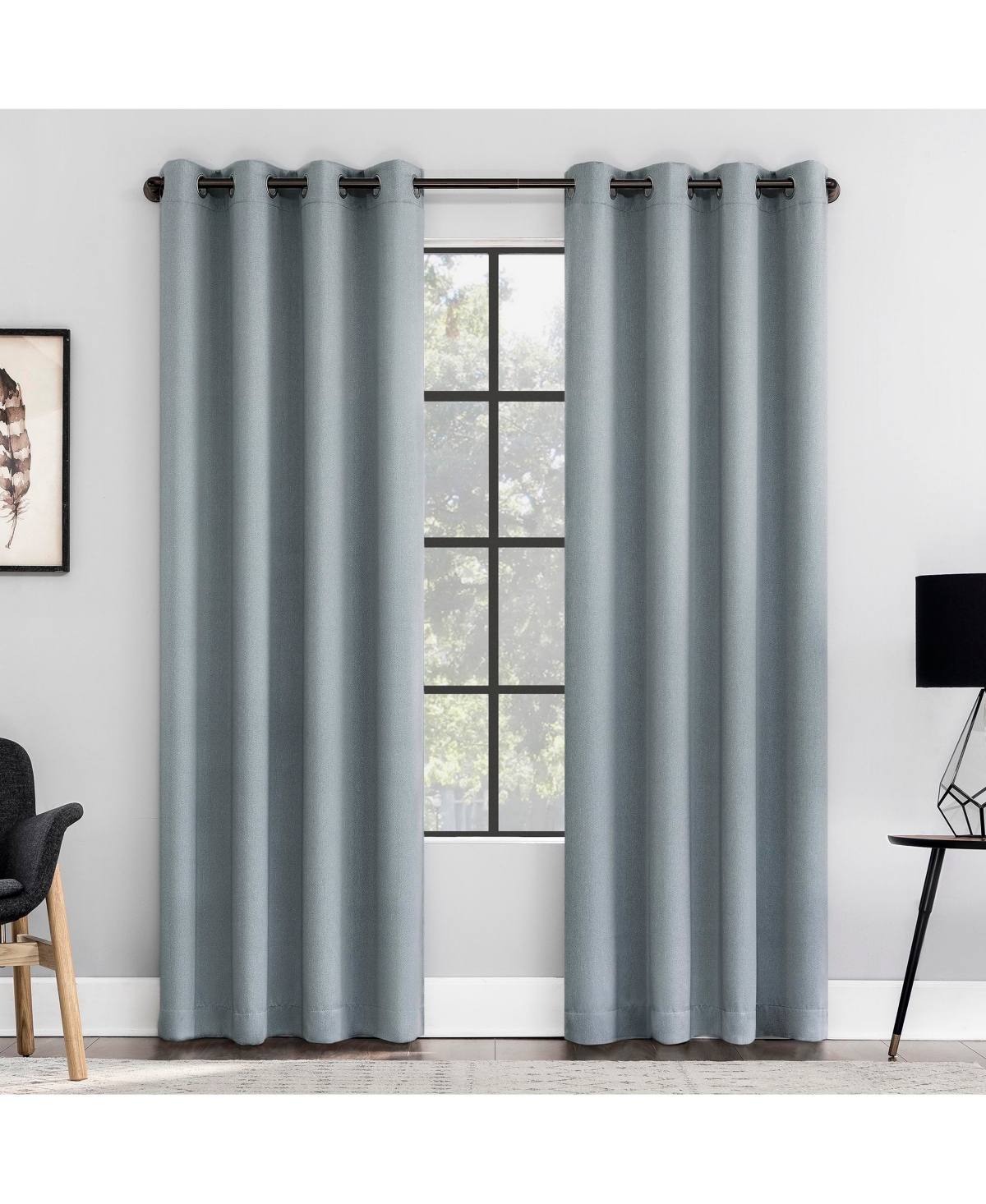 Click here for Textured Weave Anti-Dust Blackout Grommet Curtain... prices