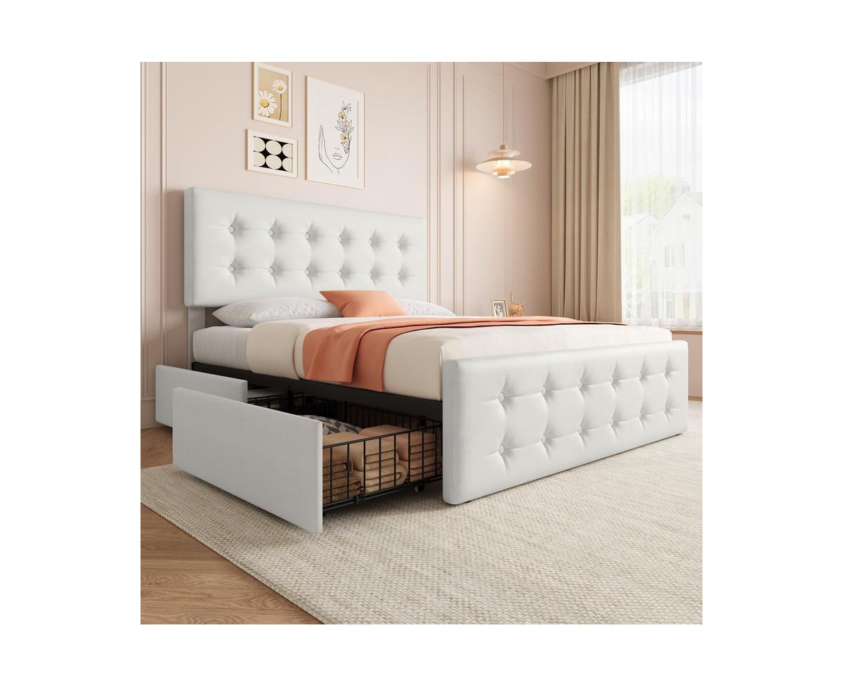 Click here for gaomon Queen Size Bed Frame with 4 Storage Drawers... prices