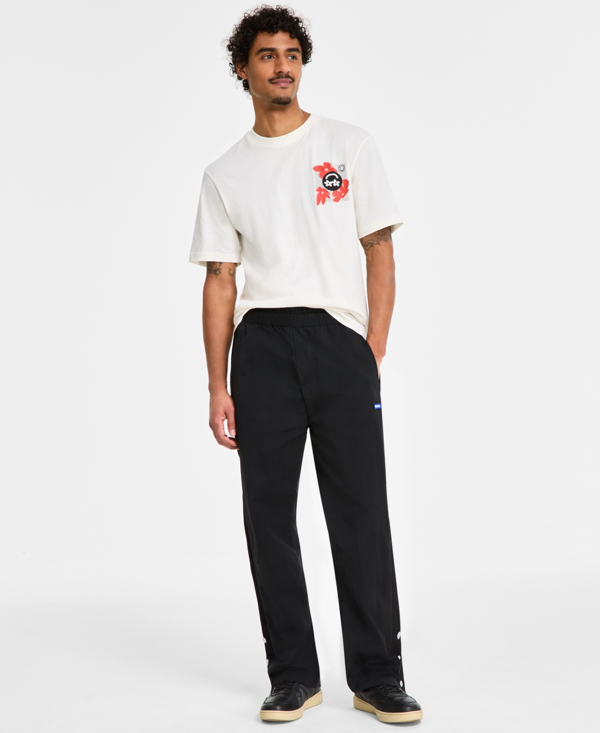 Click here for Hugo by Hugo Boss Mens Baggy-Fit Casual Trousers -... prices