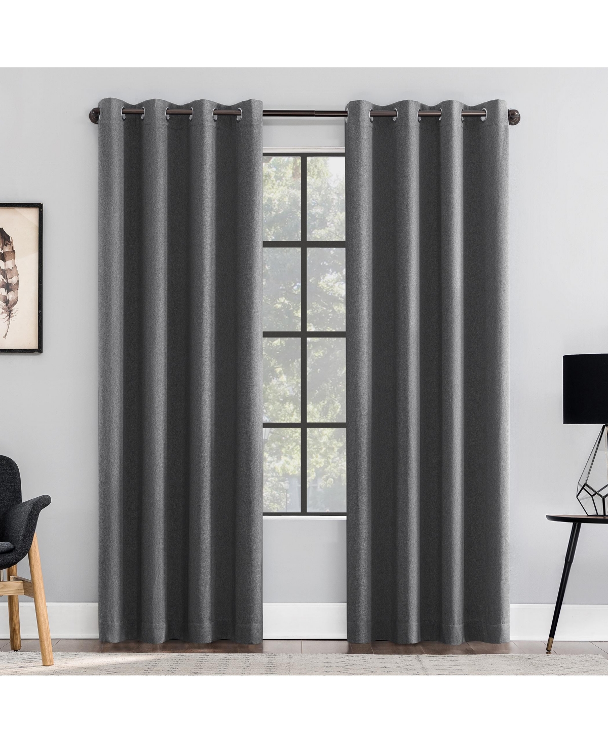 Click here for Textured Weave Anti-Dust Blackout Grommet Curtain... prices