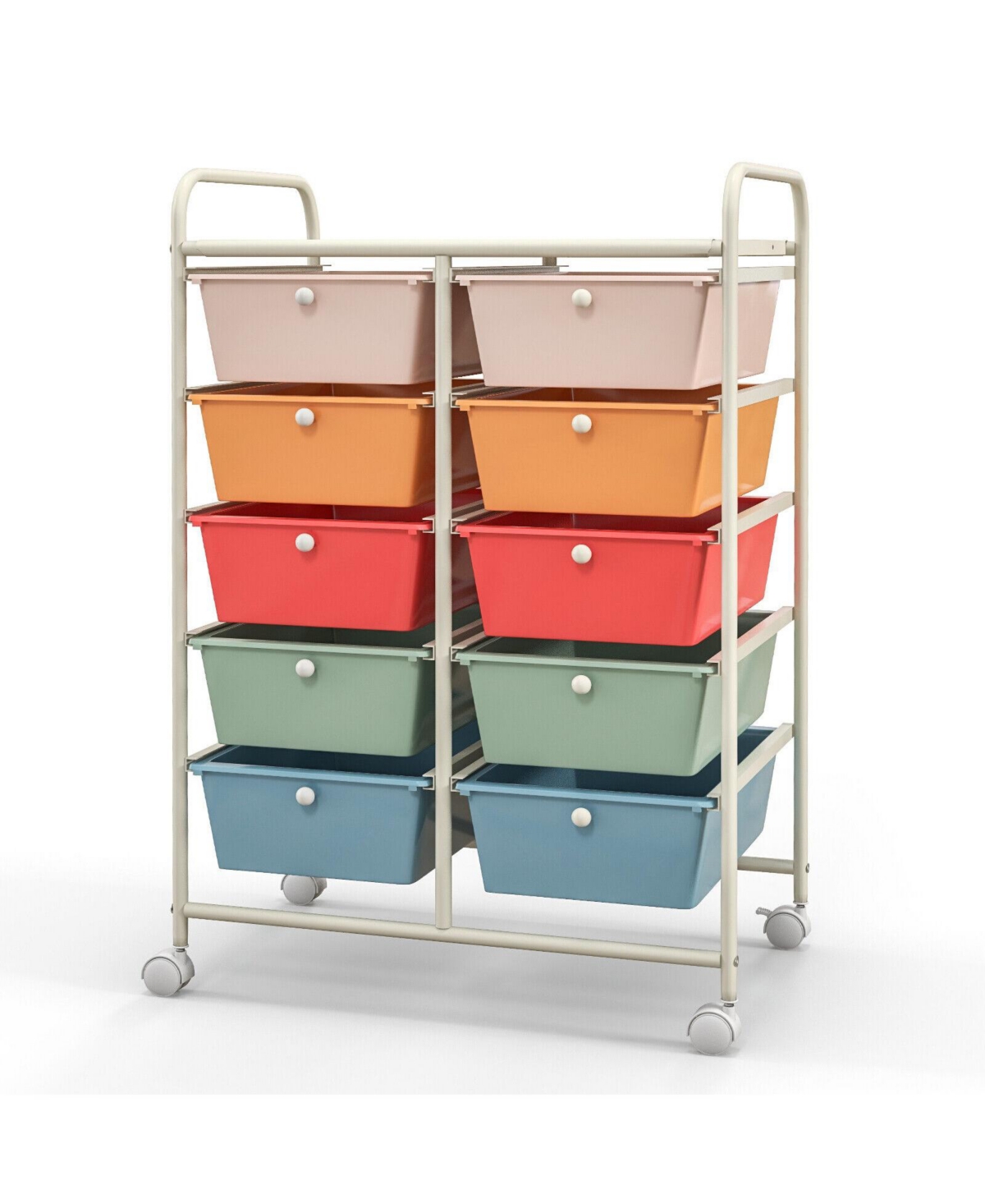 Click here for Gouun 10-Drawer Rolling Storage Cart - Pink prices