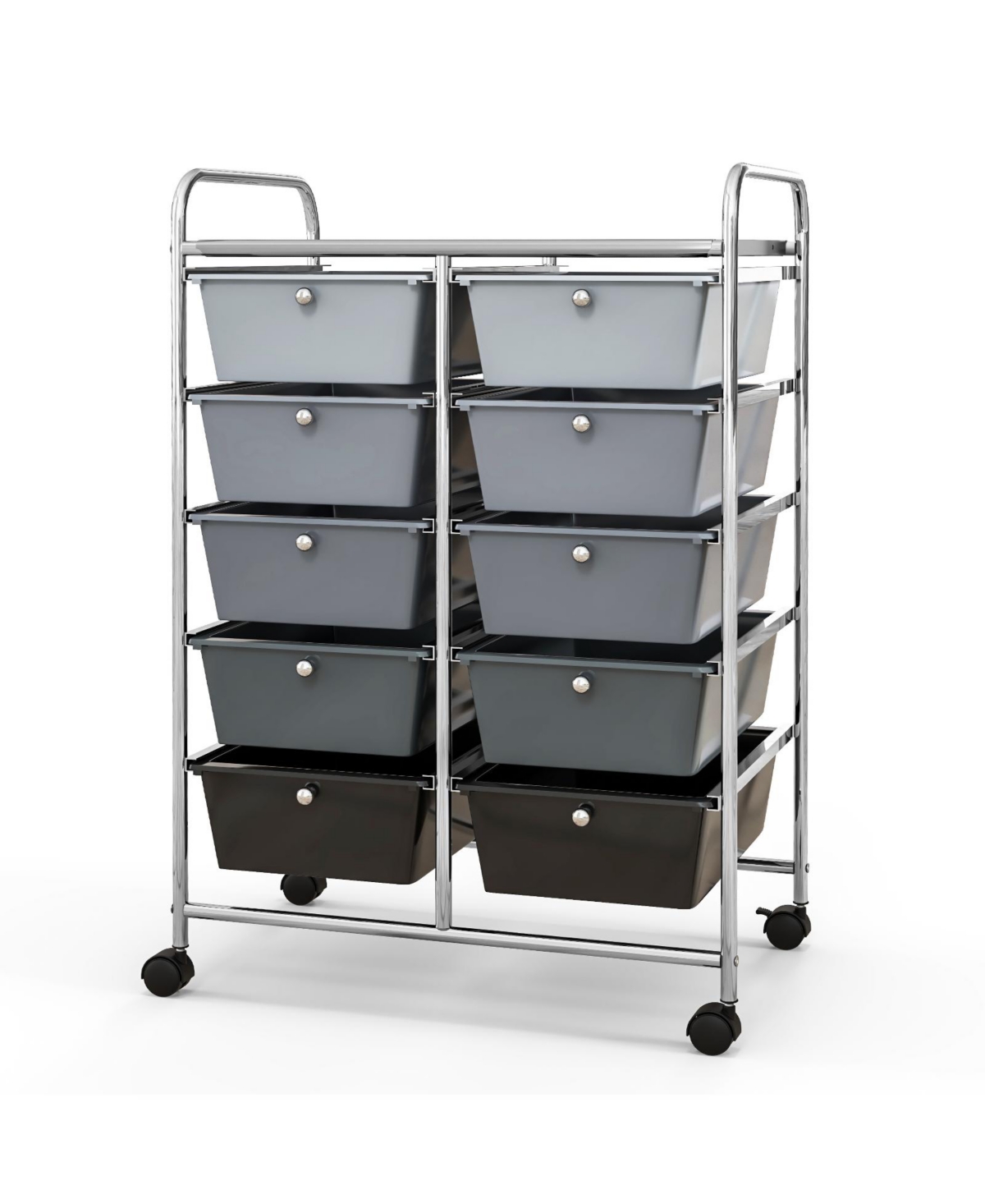Click here for Gouun 10-Drawer Rolling Storage Cart - Grey prices