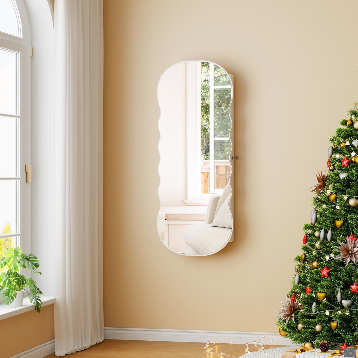 Click here for Vlsrka Wall / Door Full Length Mirror - White prices