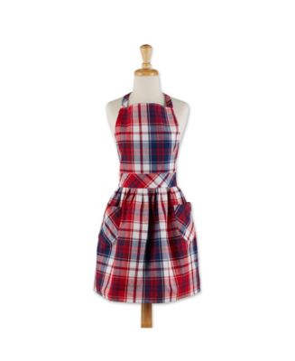 Design Imports Americana Plaid Apron - Macy's