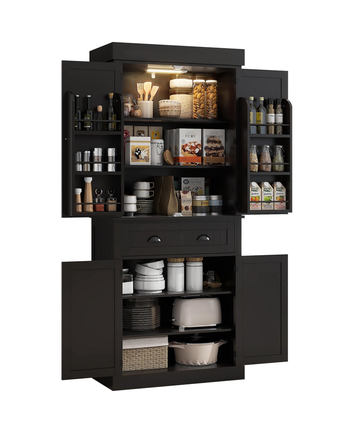 Click here for Homcom 71" Kitchen Pantry Cabinet with Large... prices