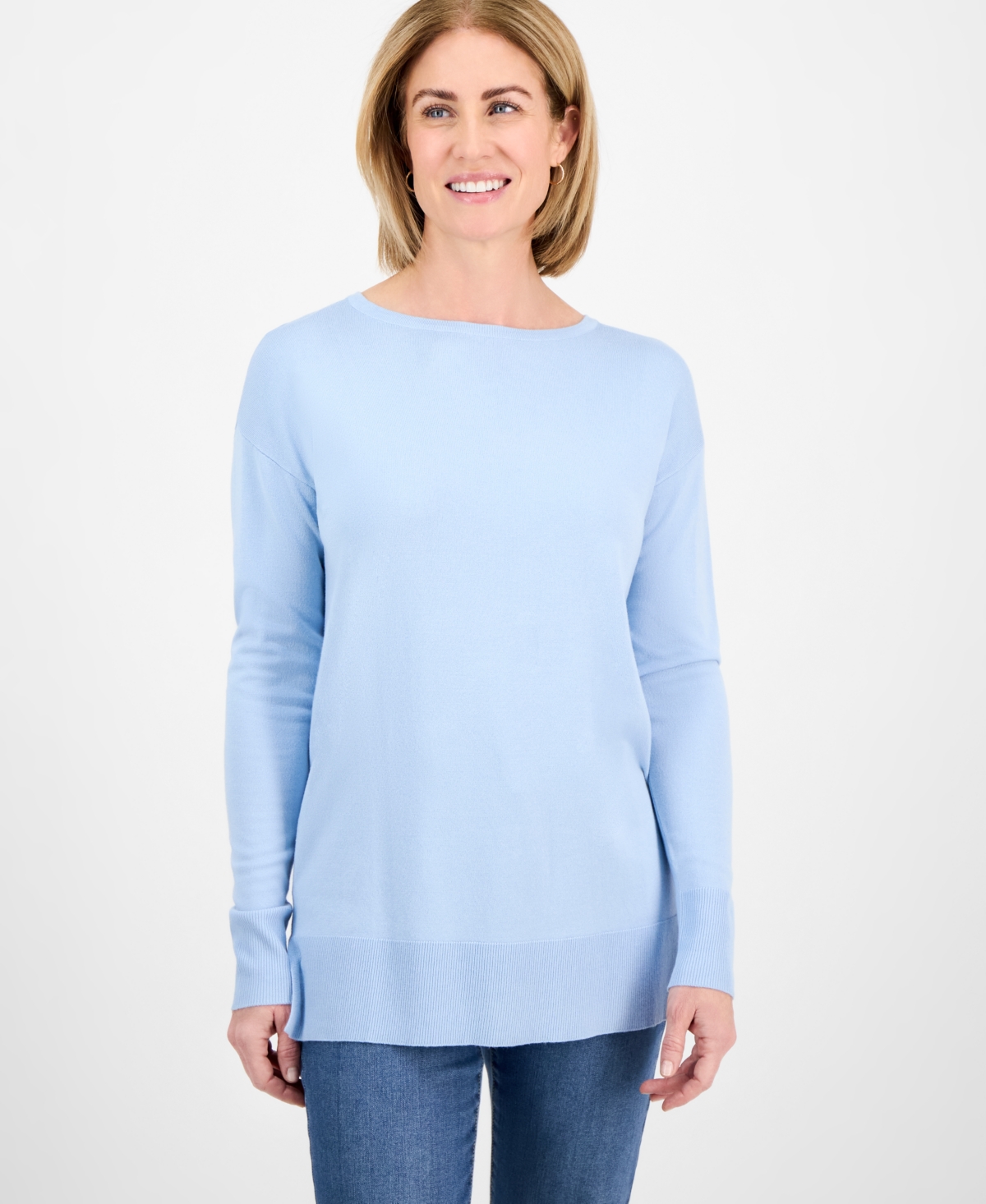 Click here for Style & Co Petite Fine-Gauge Tunic Sweater  Exclus... prices