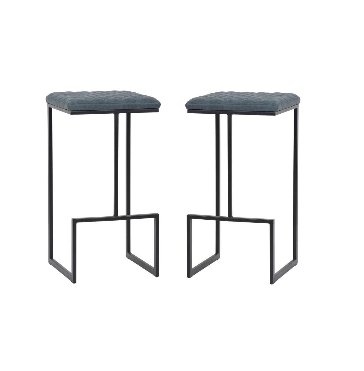 Click here for LeisureMod Quincy Leather Bar Stools With Metal Fr... prices
