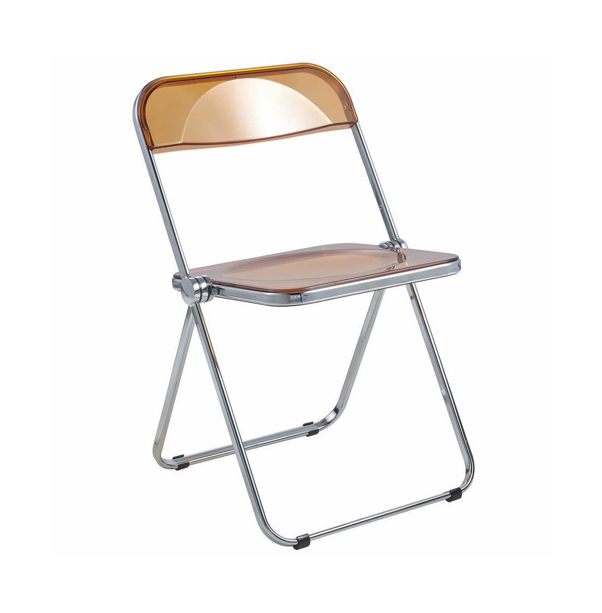 Click here for LeisureMod Lawrence Acrylic Folding Chair With Met... prices