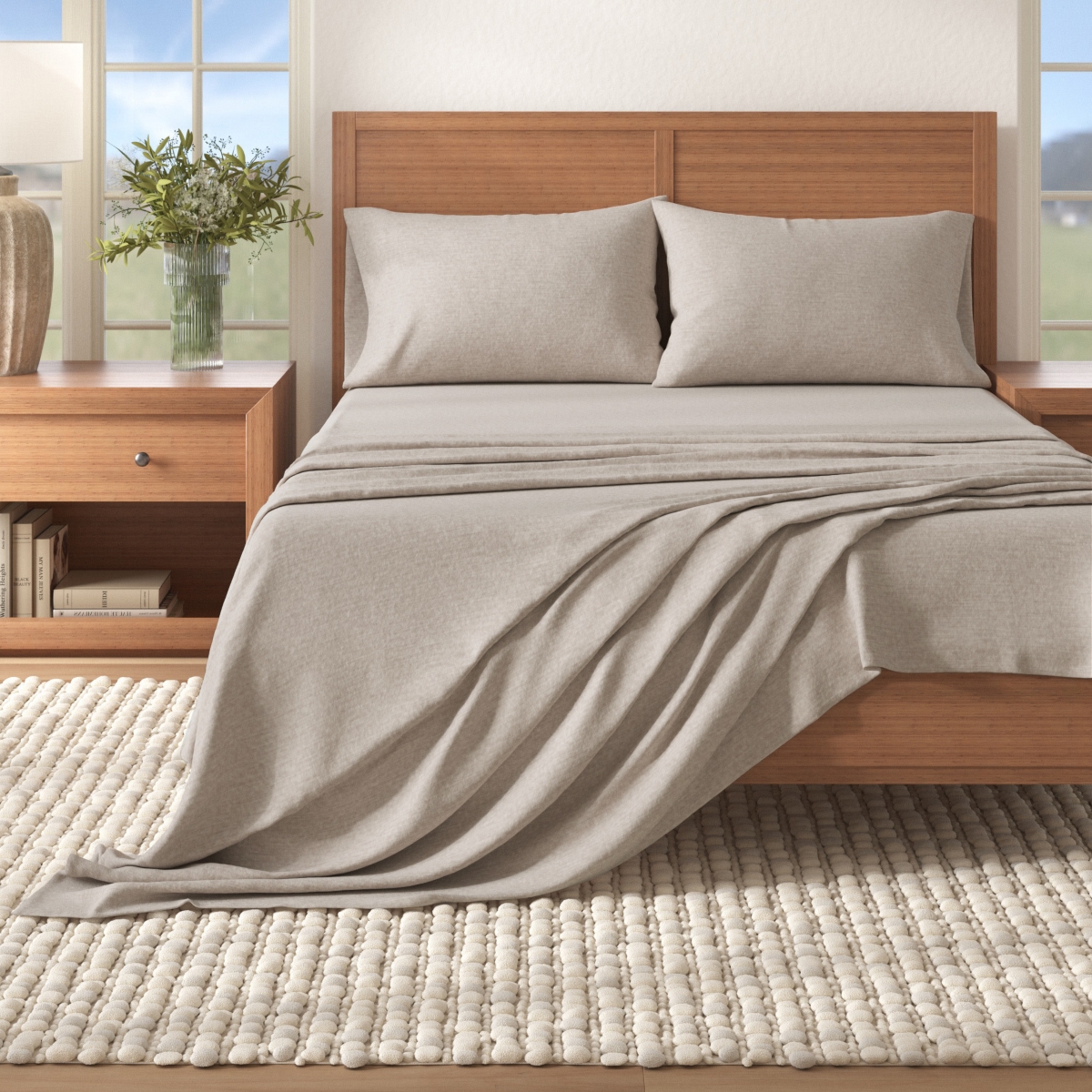 Click here for Linery & Co. Cotton Blend Flannel Sheet Set - Heat... prices