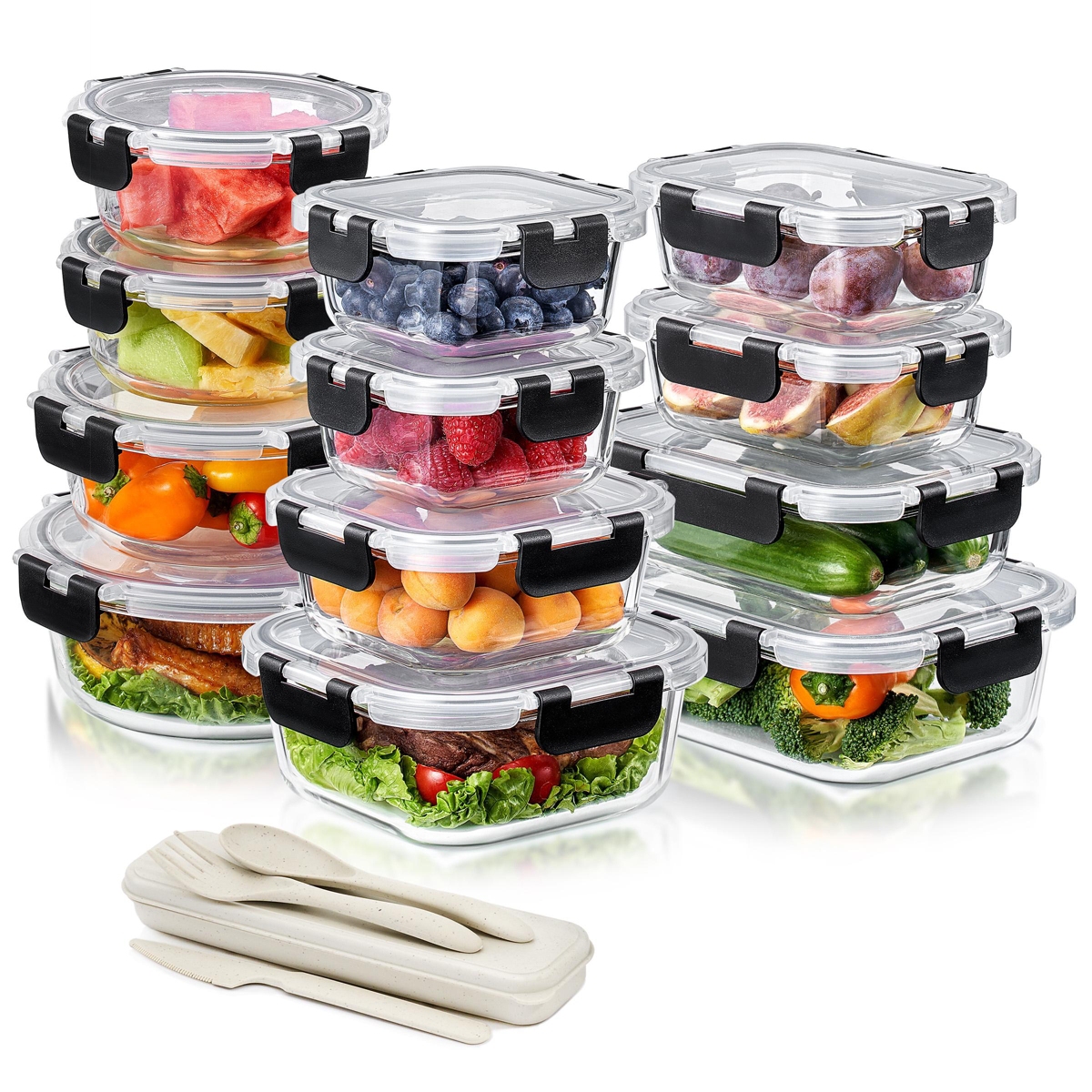 Click here for Sorbus 24-Piece Glass Food Storage Containers with... prices