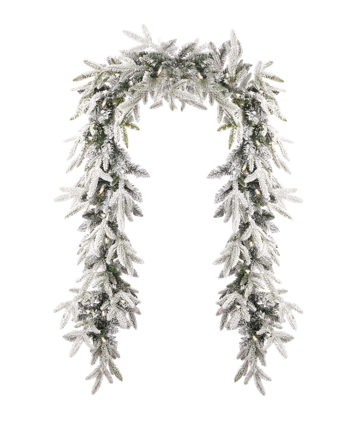 Click here for Seasonal 9ft Royal Oaks Flocked Fir Garland  60 Wa... prices