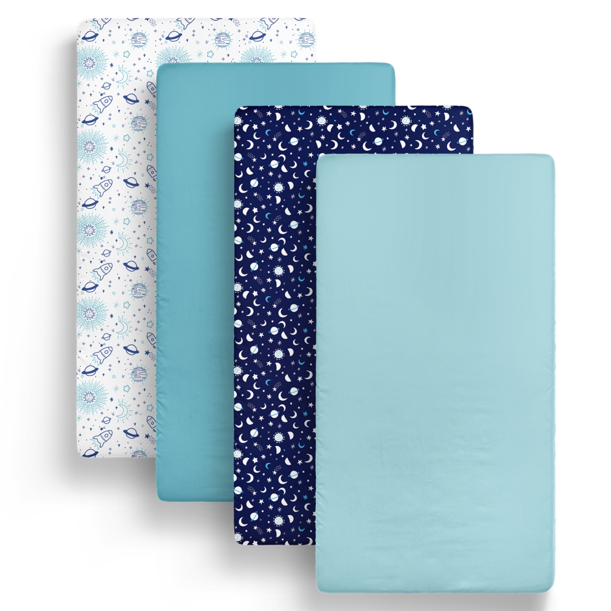 Click here for The Peanutshell Fitted Crib Sheet Set  Space  4 Pa... prices