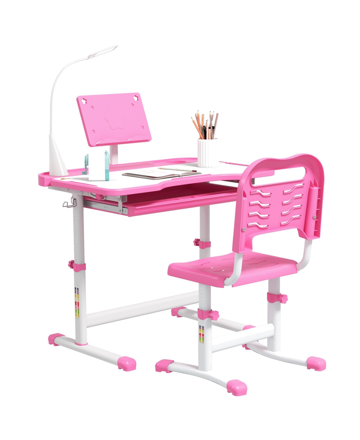 Click here for Qaba Kids Desk and Chair Set with Tilt Desktop  St... prices