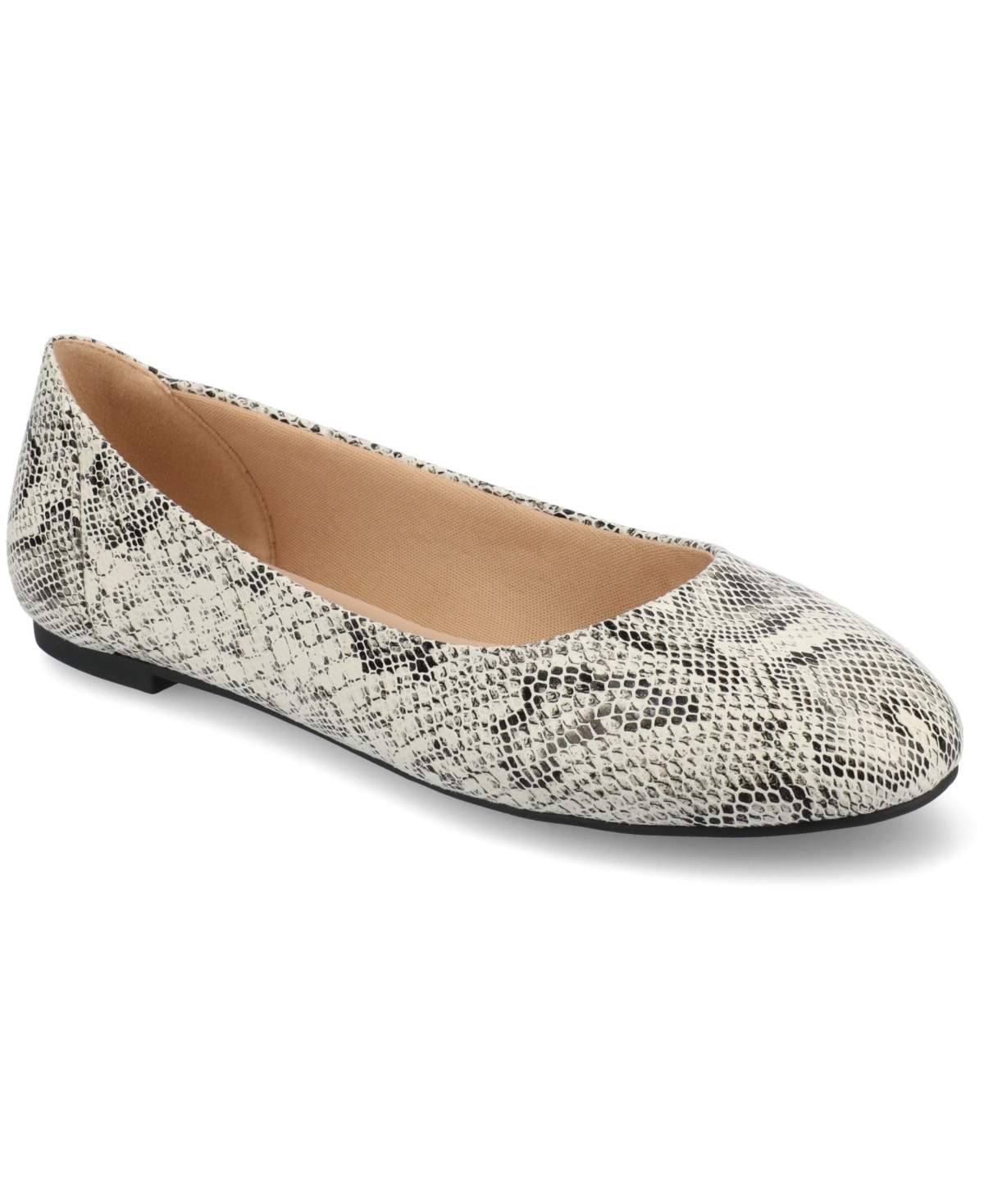 Journee Collection Womens Comfort Ballet Kavn Flats - Grey Snake