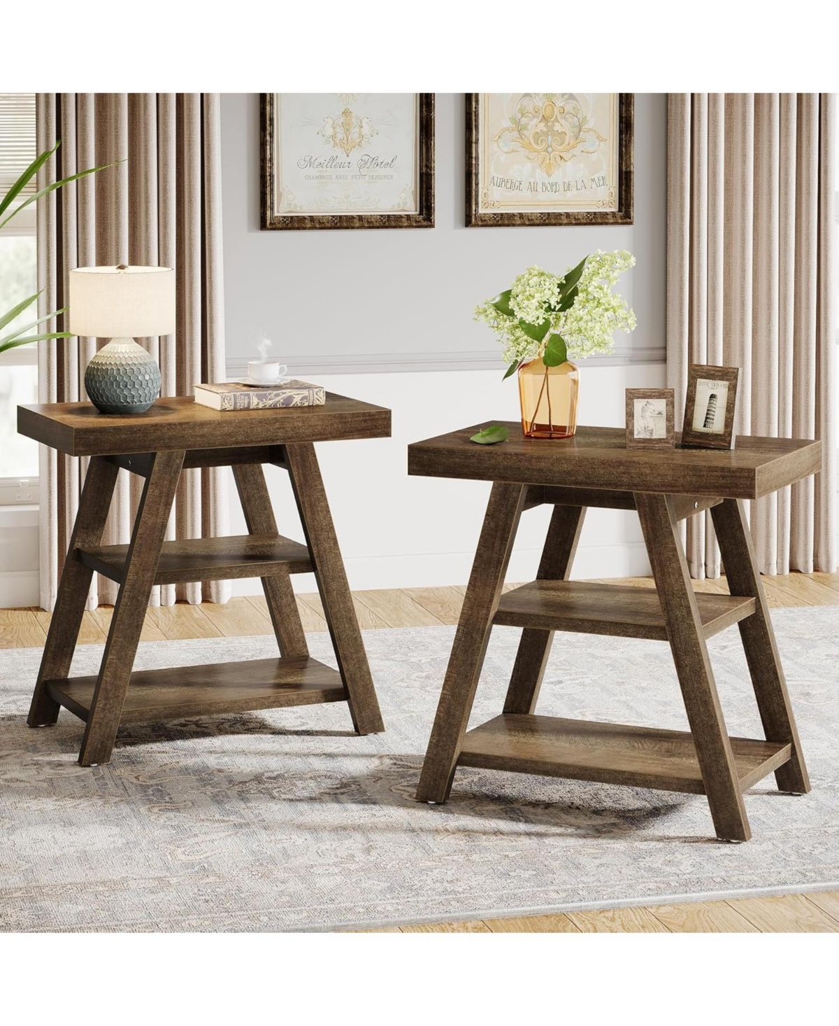 Click here for Tribesigns Set of 2 End Table for Living Room  3-T... prices