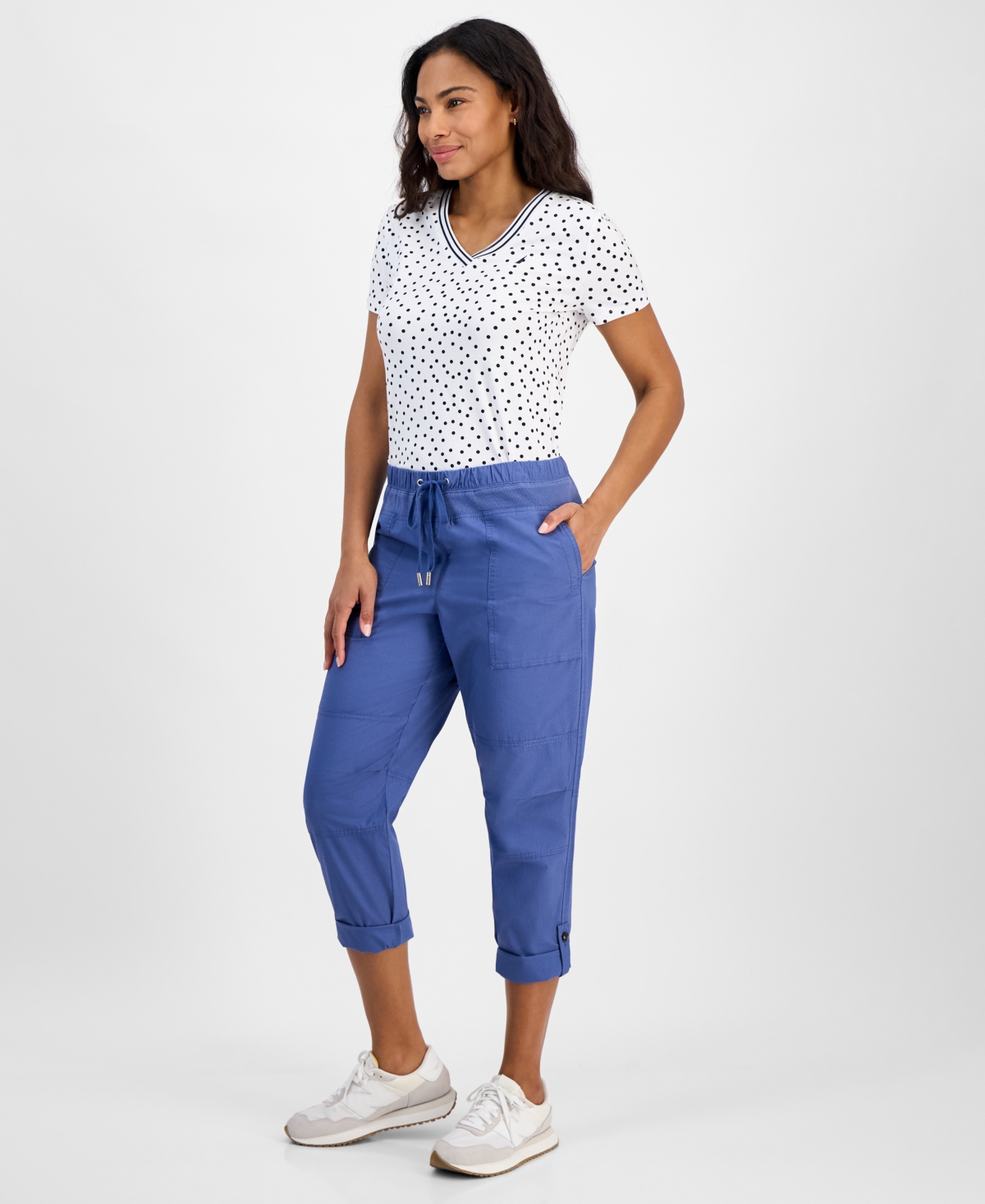 Click here for Nautica Jeans Womens Cotton Roll-Tab Utility Pants... prices