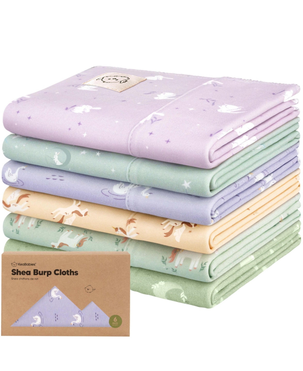 Click here for KeaBabies 6pk Shea Baby Burp Cloths for Baby Boys... prices