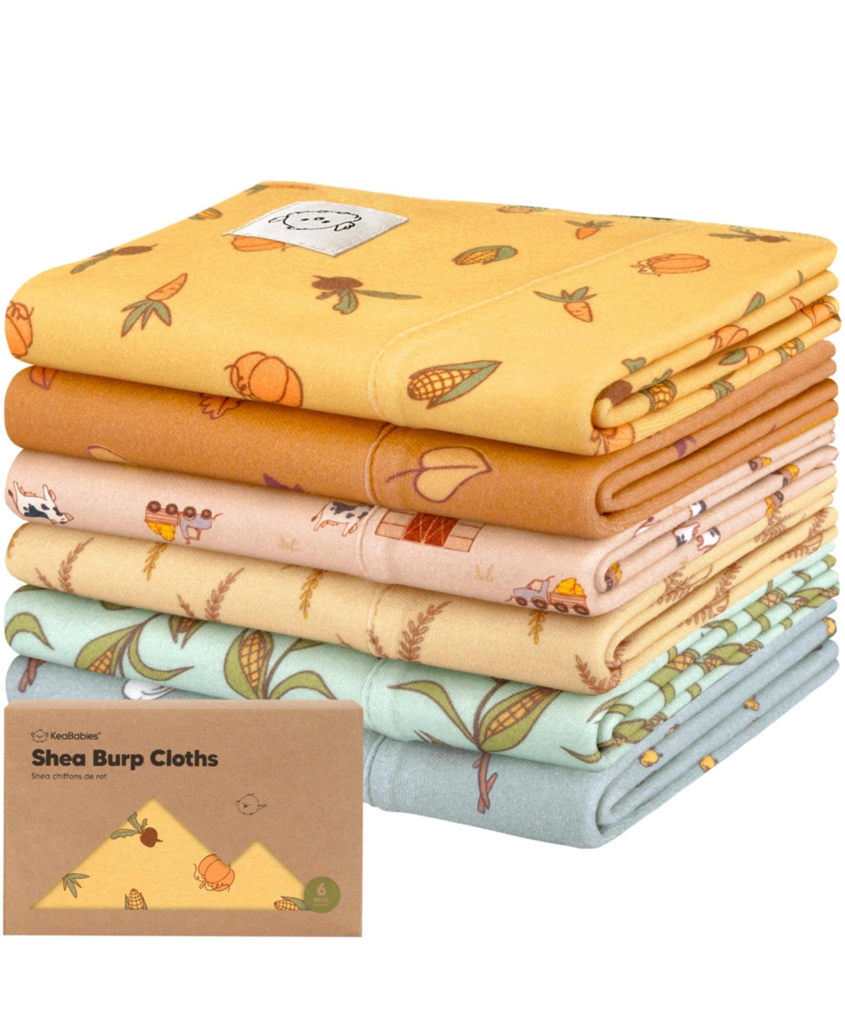 Click here for KeaBabies 6pk Shea Baby Burp Cloths for Baby Boys... prices