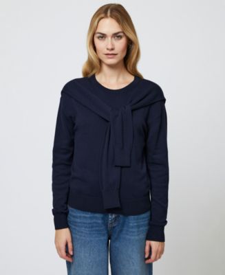 French Connection Women's Tie-Shoulder Crewneck Sweater - Macy's