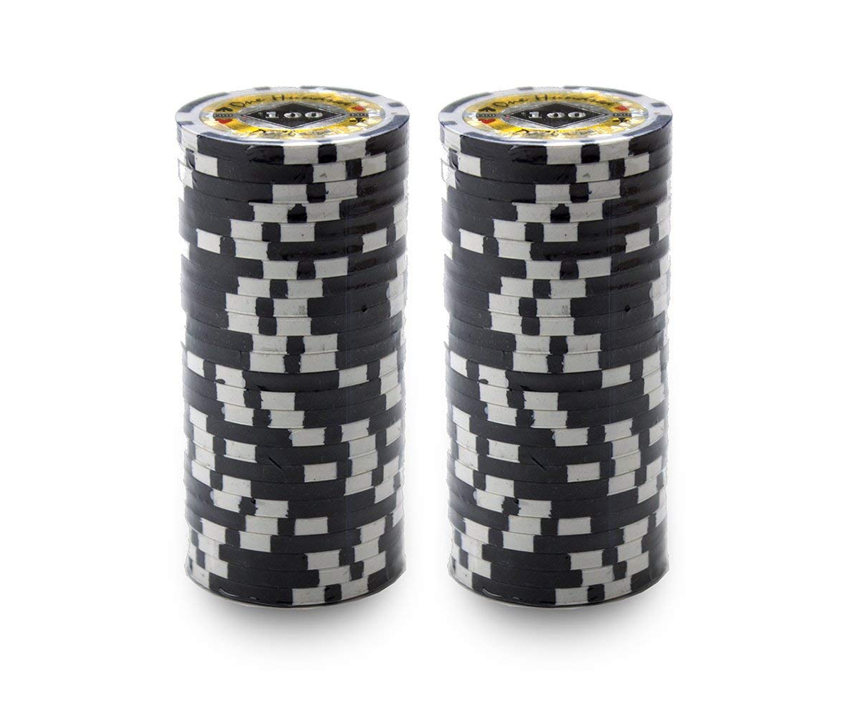Click here for Slickblue Black Diamond Holo Inlay Poker Chips (25... prices