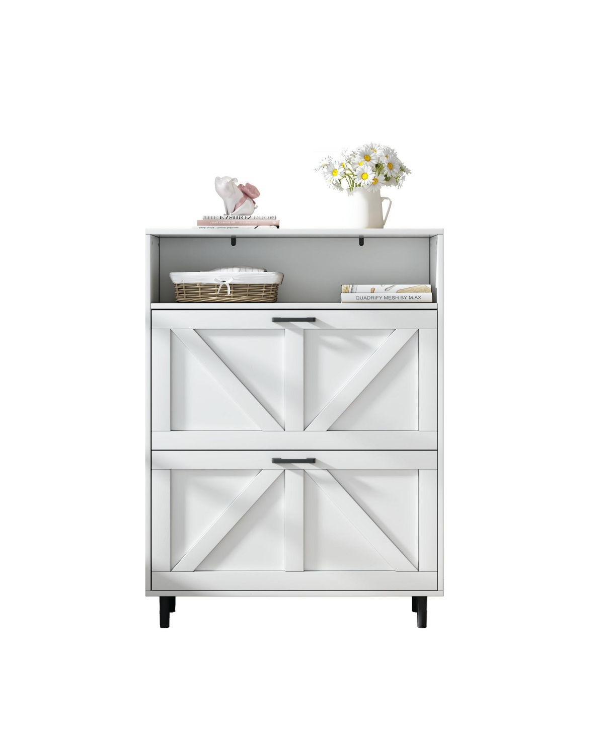 Click here for Farmhouse Shoe Storage Cabinet with Barn Door Desi... prices