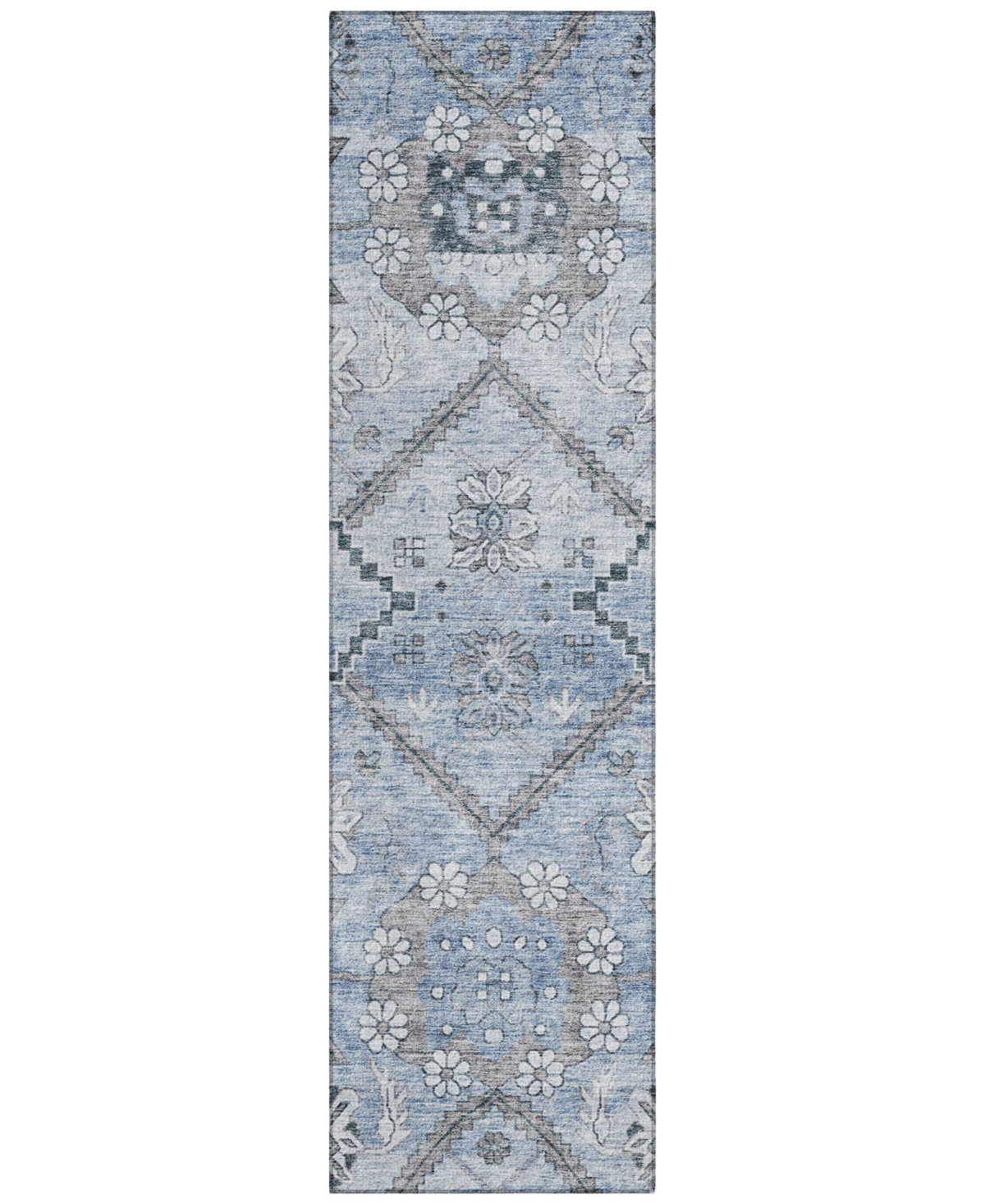 Addison Chantille Machine Washable ACN841 23x76 Runner Area Rug - Blue